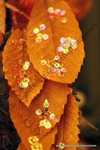 Manualidades Sencillas Cinta De Hojas Secas Para El árbol De Navidad Inspiraciones