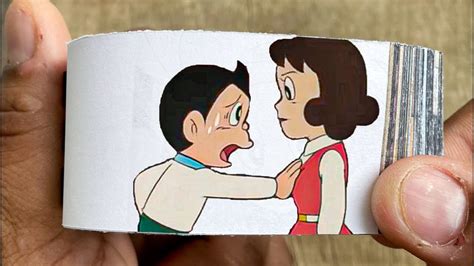 Doraemon Cartoon Flipbook 212 Nobita Touches Shizukas Breast Flip
