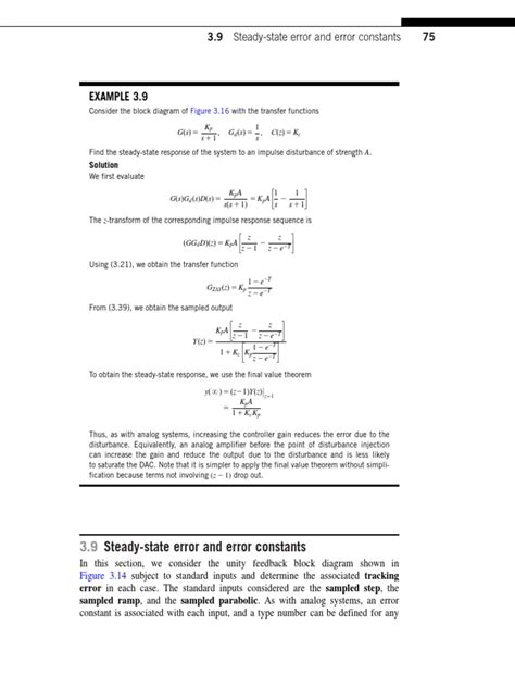 fadali steady state error and error constants pdf control theory