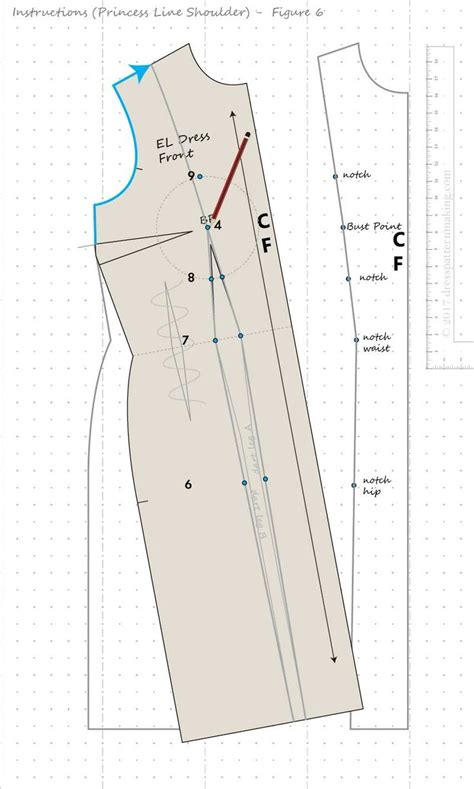 Princess Line Shoulder Dress Patternmaking Princess Line Line Basic Dress Pattern