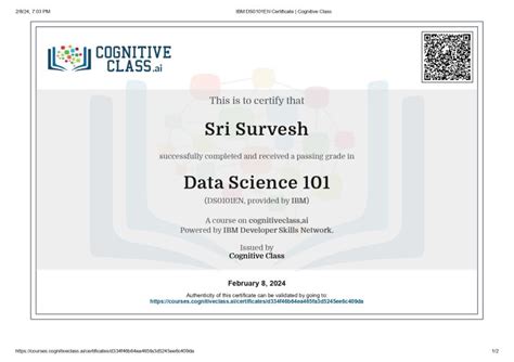 Sri Survesh On Linkedin Datascience Ibmdeveloper Datascience101 Achievementunlocked…