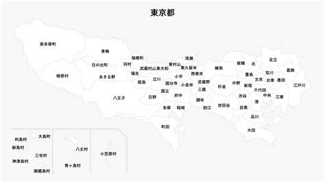 東京都の地図（市区町村別） ｜ グラフストック グラフや表が無料で使える