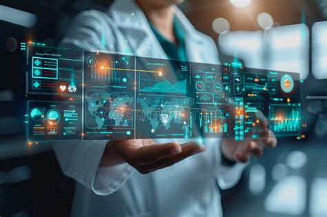 Scientist Is Using A High Tech Dashboard To Analyze Science And Research Data Technology