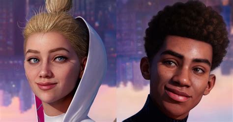 Realistic Gwen Stacy And Miles Morales From Across The Spider Verse