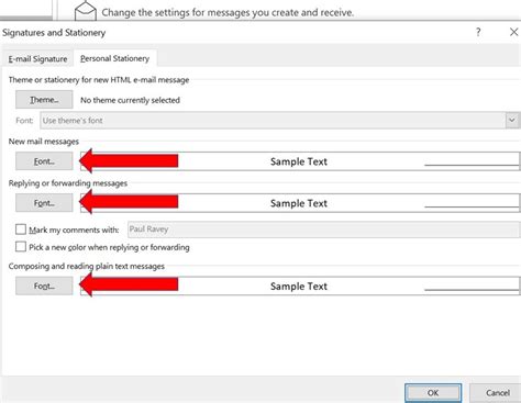 How To Change Default Fonts In Outlook Labyrinth Technology