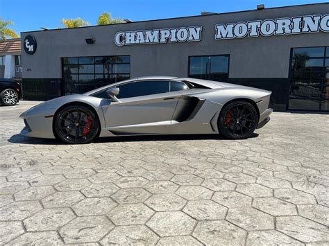 Silver Lamborghini Aventador