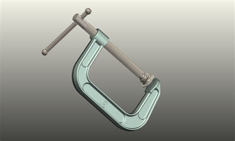 C形夹具 Solidworks 2017 模型图纸下载 懒石网