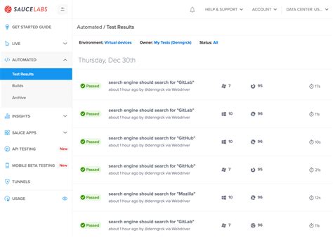 Sauce Labs Reporting And Selenium Test Results With Testmo Testmo