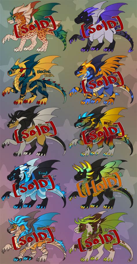 Dragon Adoptables 2 [closed] By Zevanox On Deviantart