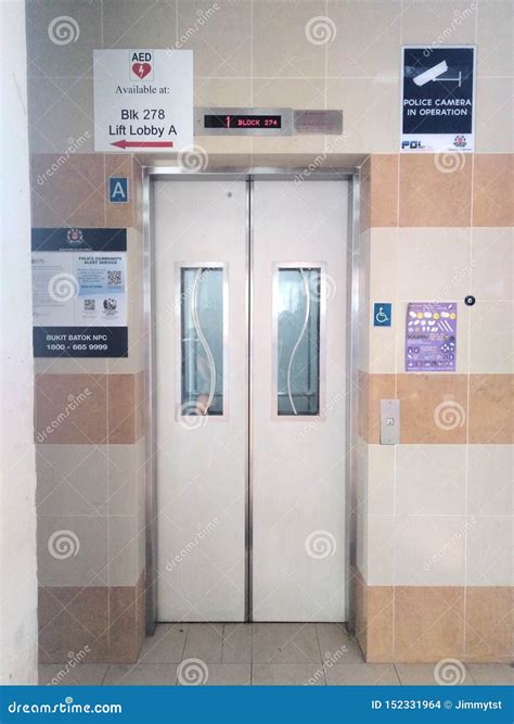 Modern Lift Lobby In Residential Block Editorial Stock Image Image Of