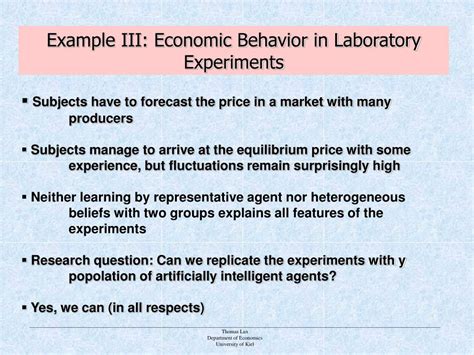Ppt Agent Based Modelling And Economic Policy Some Examples