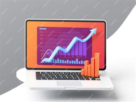 a laptop with a graph on the screen and the words graph graph on the