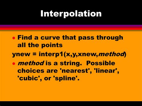 Matlab Lecture 4 Solving Mathematical Problems Ppt
