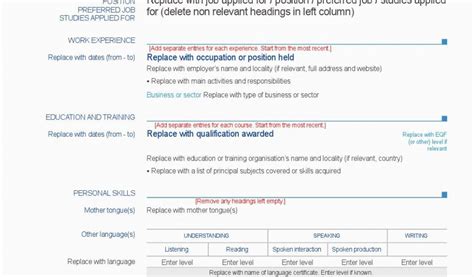 Cv Englisch Language Skills Europass Cv English by Belén lvarez issuu