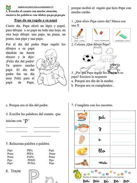 Leemos Un Cuento Con La Consonante Pdf