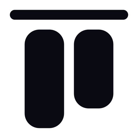Top Alignment Generic Black Fill Icon