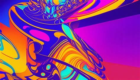Premium Photo Multicolored Futuristic Wave Pattern