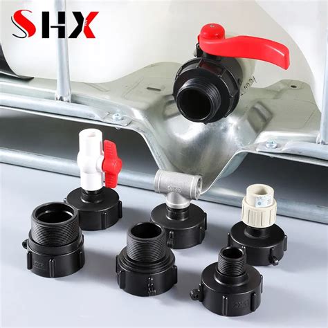 Ibc 탱크 어댑터 60mm ~ 12 34 1 2 미세 나사 물 파이프 커넥터 고품질 Bsp 남성 감소 피팅 1pcs