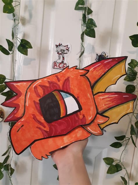 Burning Spirit Paper Dragon Puppet Etsy