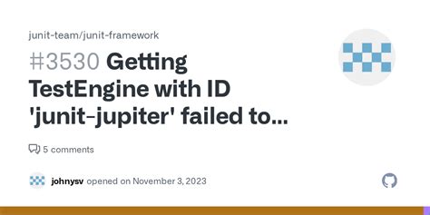 getting testengine with id junit jupiter failed to discover tests while updating junit
