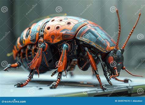 Advanced Hightech Armor Cyberpunk Cockroach Ai Generated Stock Illustration Illustration Of
