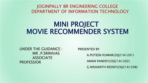Powerpoint Presentation On Movie Recommender System Pptx