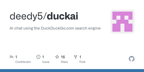 github deedy5 duckai ai chat using the search engine
