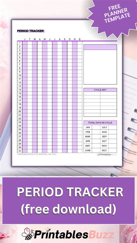 4 Free Printable Period Trackers — Printablesbuzz