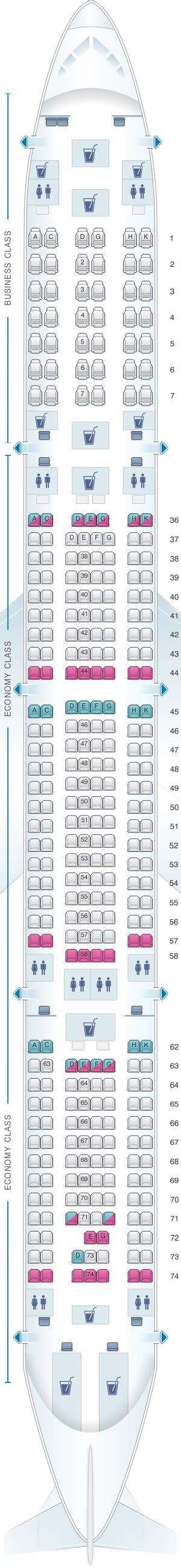 Lufthansa Airbus A340 Seating Map