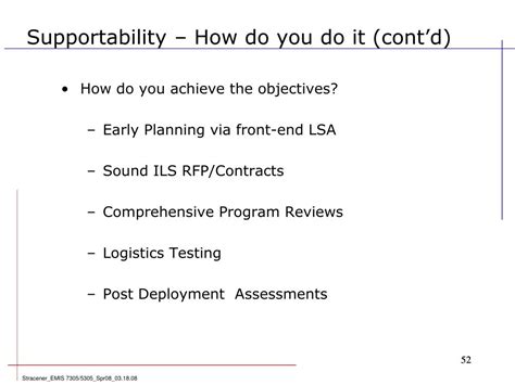 Ppt Systems Supportability Analysis Overview Powerpoint Presentation