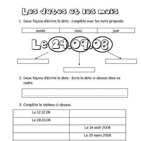 Comment écrire La Date Hepicerie