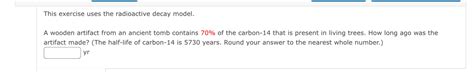 Solved This Exercise Uses The Radioactive Decay Modela