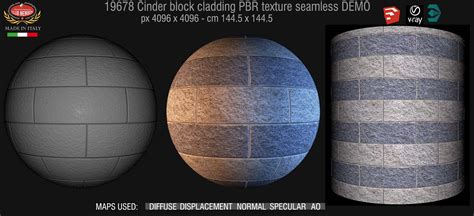 Cinder Block Cladding Texture Seamless 19678