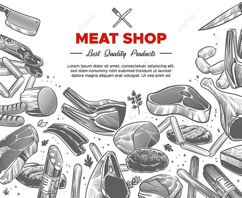 스케치 육류 제품 패키지 쇠고기 템플릿 Psd 다운로드 디자인 자료 다운로드