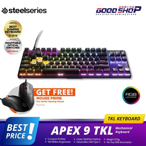 Jual Steelseries Apex 9 Tkl Optical Switch Gaming Keyboard Shopee Indonesia