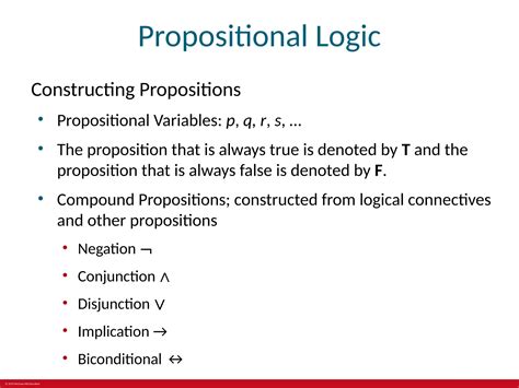 Chapter Part PROPOSITIONAL LOGIC DISCRETE MATHEMATICS PPTX