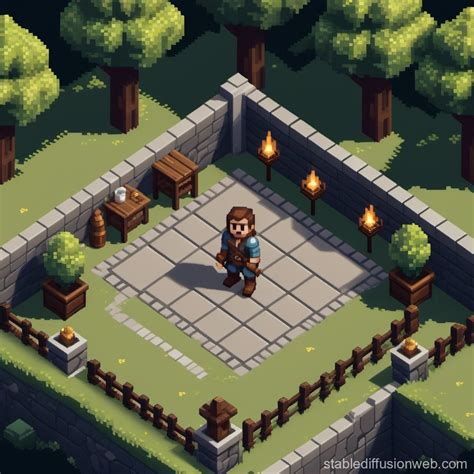Top Down Rpg Player Pixel Art Prompts Stable Diffusion Online