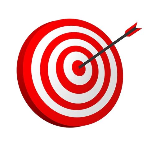 Premium Vector 3d Dart Target Goal Focus Vector Illustration