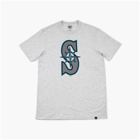 Seattle Mariners Primary Logo Relay Grey T Shirt Simply Seattle