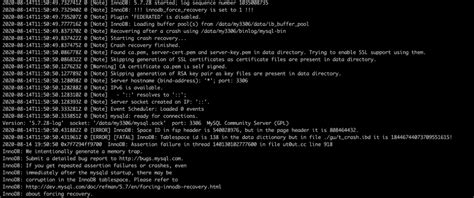 Mysql 表损坏修复 墨天轮