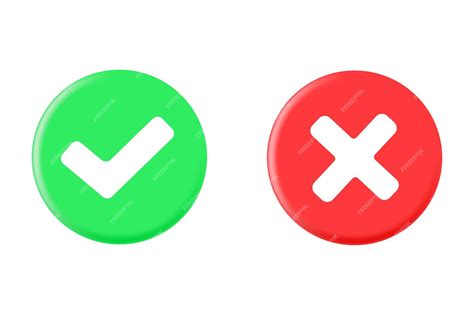 Premium Vector Collection Of Correct And Incorrect Circle