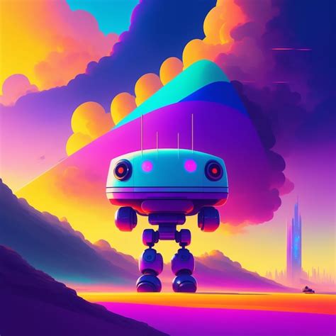 Premium AI Image Cute Space Robot
