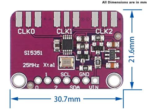 Probots Si5351 I2c Clock High Frequency Square Wave Signal Generator Module 8khz To 160mhz 3