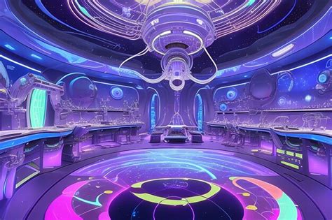 Premium Ai Image Cosmic Strings Futuristic Science Lab