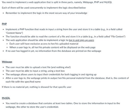 you need to implement a web application that is split