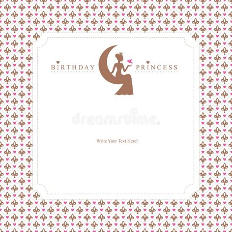 Princess Birthday Card Invitation Stock Vector Illustration Of