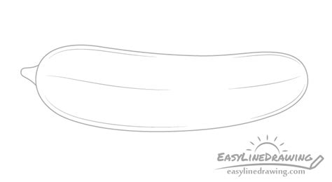 How To Draw A Cucumber Step By Step EasyLineDrawing