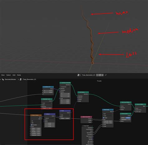 Geometry Node Noise Texture On Curve With Height Mask Modeling