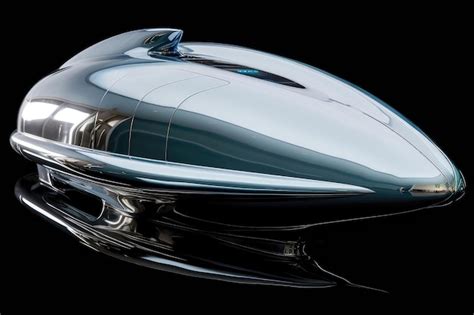 Premium Ai Image A Spaceship With A Smooth Curved Design And A Pearlescent Finish Generative Ai