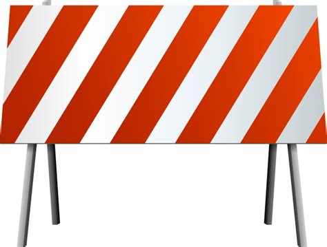 Temporary Fencing Barrier Realistic Icon Set Vector Image